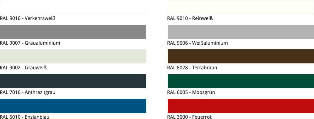 Hormann Sektionaltor Farben